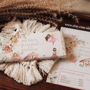 Editable Fairy Bag Label Template Garden Floral Party Labels Sized to ...