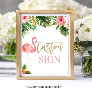 Editable Flamingo Birthday Party Favor Tropical Box Label Printables ...