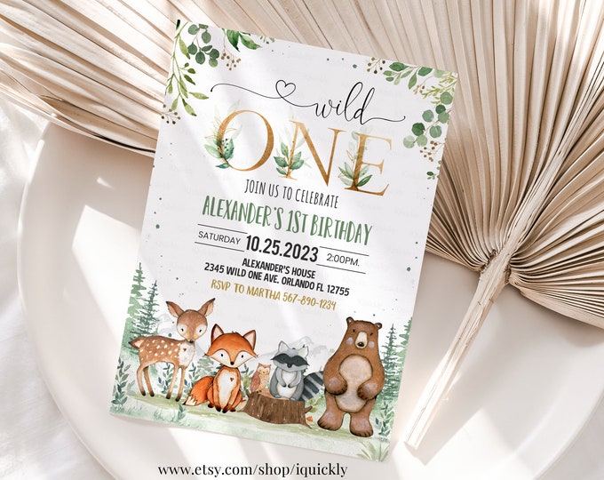 Woodland Animals Birthday Board Woodland Birthday Milestone Poster 1st ...