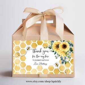 EDITABLE Bee Food Tags Honey Bee Party Buffet Label Sweet to Bee One ...