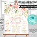 EDITABLE Blush Pink Floral Banner, Birthday Banner, Printable 1st ...