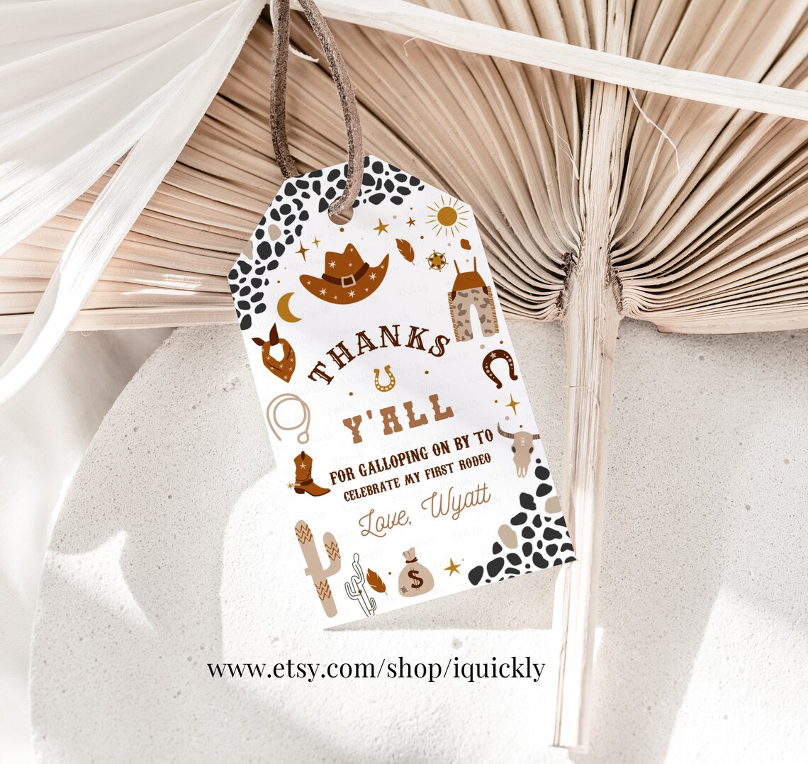 EDITABLE My First Rodeo Food Tags Cowboy Party Buffet Label Racing Car ...