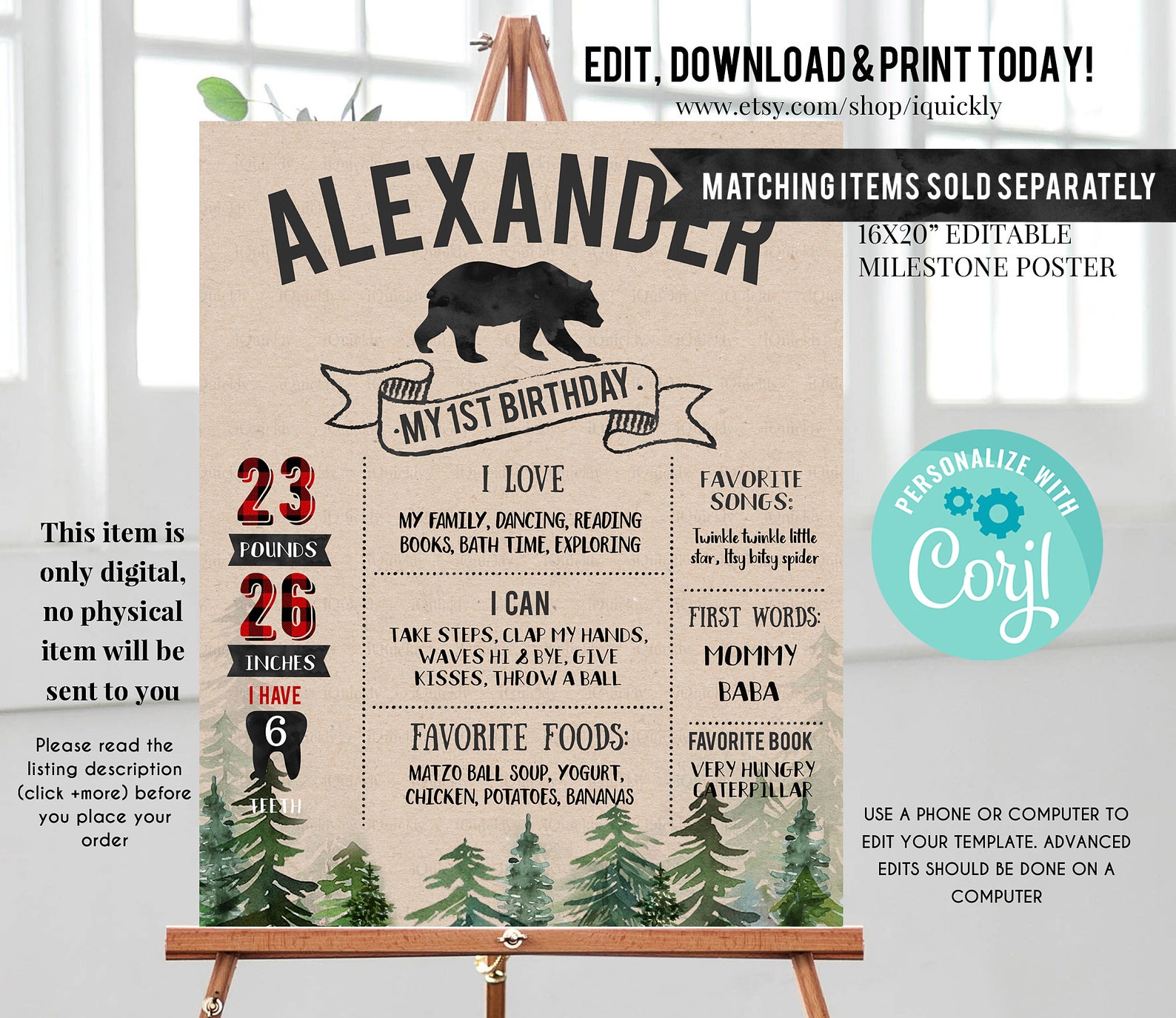 EDITABLE Lumberjack Food Tags Buffet Label Wild One Tent - Etsy