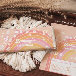 Editable Groovy Bag Label Template Daisy Party Labels Sized to Print on ...