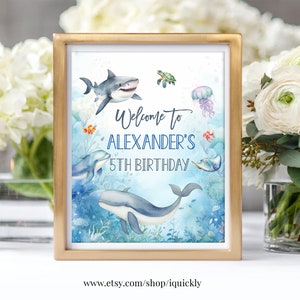 Editable Under the Sea Birthday Favor Tags Oneder the Sea Thank You ...