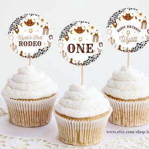 EDITABLE My First Rodeo Food Tags Cowboy Party Buffet Label Racing Car ...