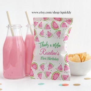 EDITABLE Watermelon Candy Bar Wrapper Chocolate Bar Wrappers One in a ...