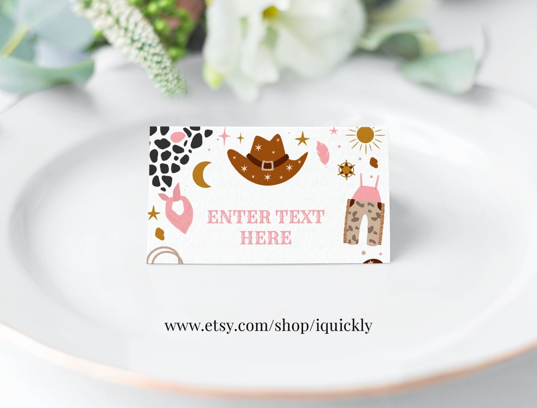 EDITABLE My First Rodeo Food Tags Cowboy Party Buffet Label Racing Car ...