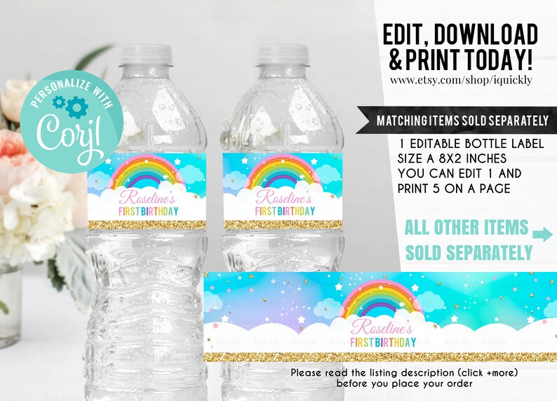 EDITABLE Rainbow Food Tags, Buffet Label, Tent Card Food Labels, Place ...