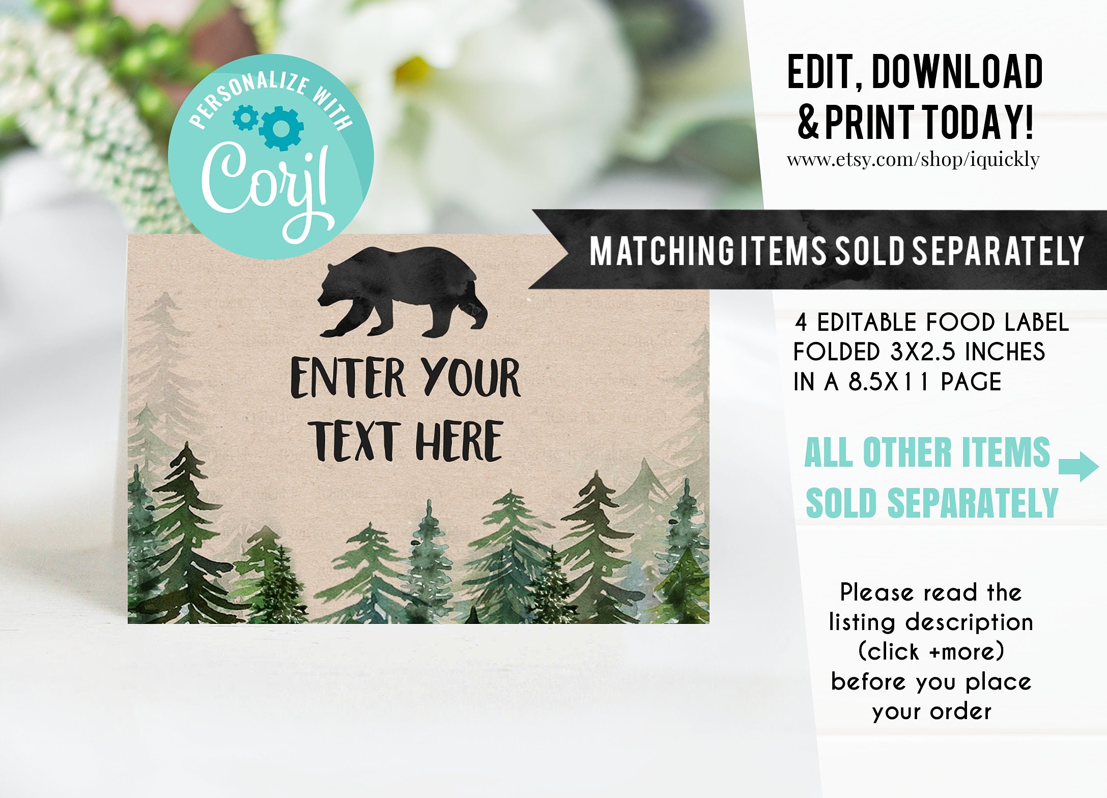 EDITABLE Lumberjack Banner Buffalo Plaid Birthday Banner | Etsy