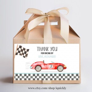 Editable TWO Fast Birthday Favor Tags Race Car 2nd Birthday Thank You ...