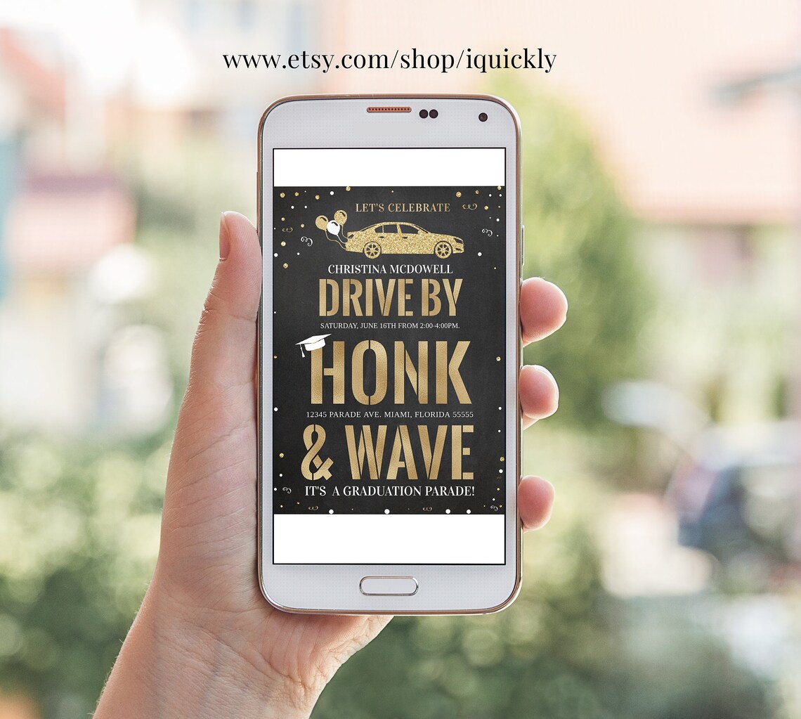 Editable Drive By Graduation Parade Invitation Drive Through | Etsy