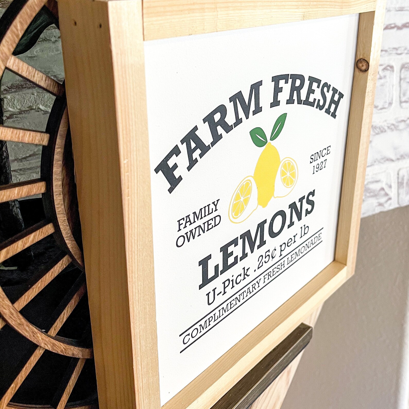 Farm Fresh Lemons Wood Sign Farmhouse Sign Rustic Home - Etsy