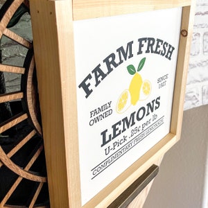 Farm Fresh Lemons Wood Sign, Farmhouse Sign, Rustic Home Decor, Signs ...