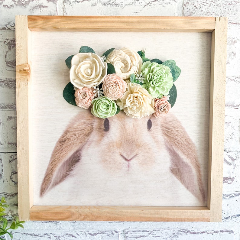 Animal Printed Sign With Wood Flowers Animal Decor Farmhouse - Etsy