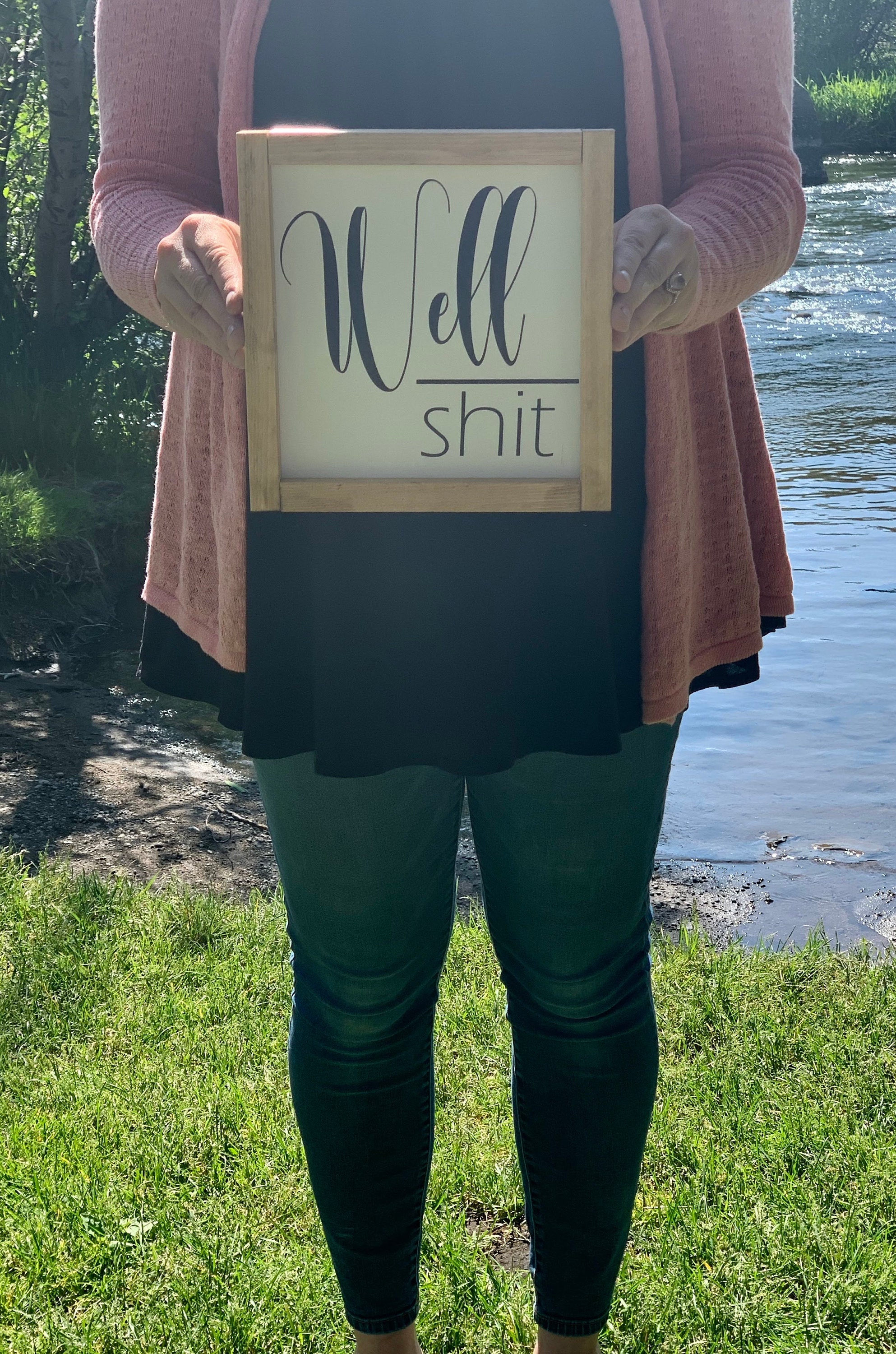 Well Shit Bathroom Sign Farmhouse Sign Rustic Home Decor | Etsy