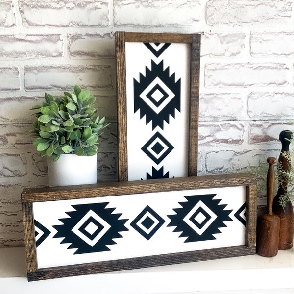 Aztec Wood Sign - Etsy