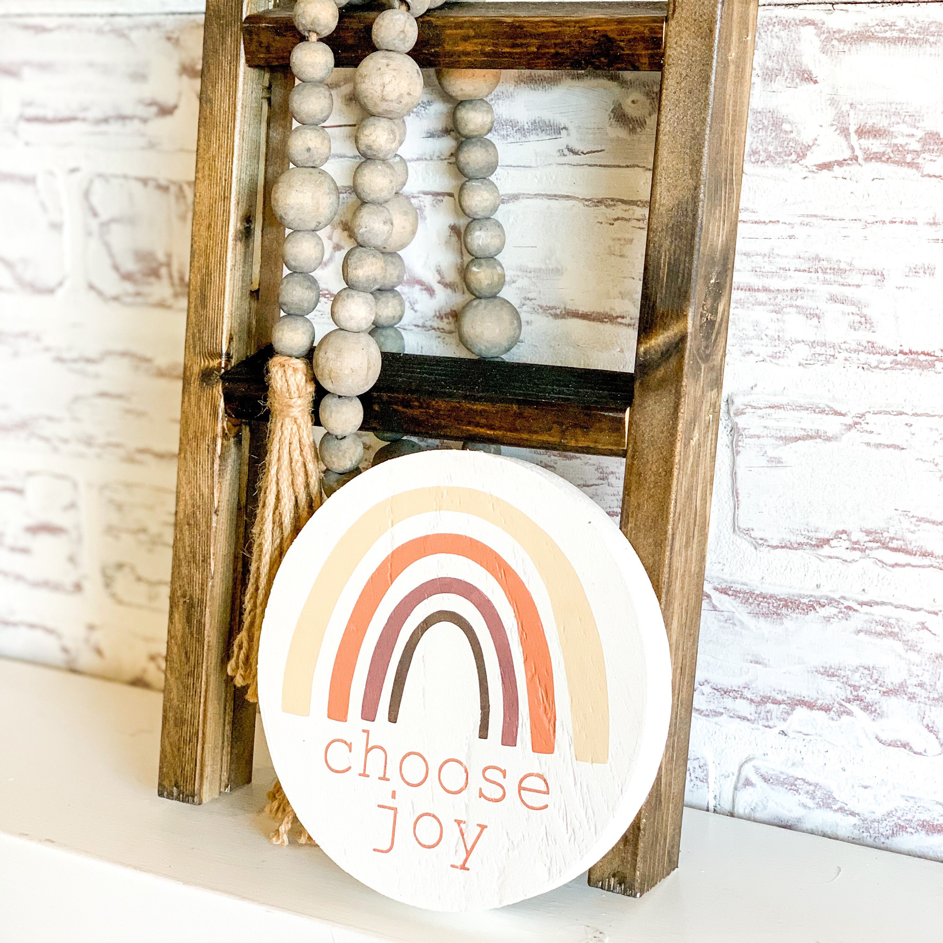 Choose Joy Rainbow Wood Sign, Farmhouse Sign, Rustic Home Decor, Signs ...