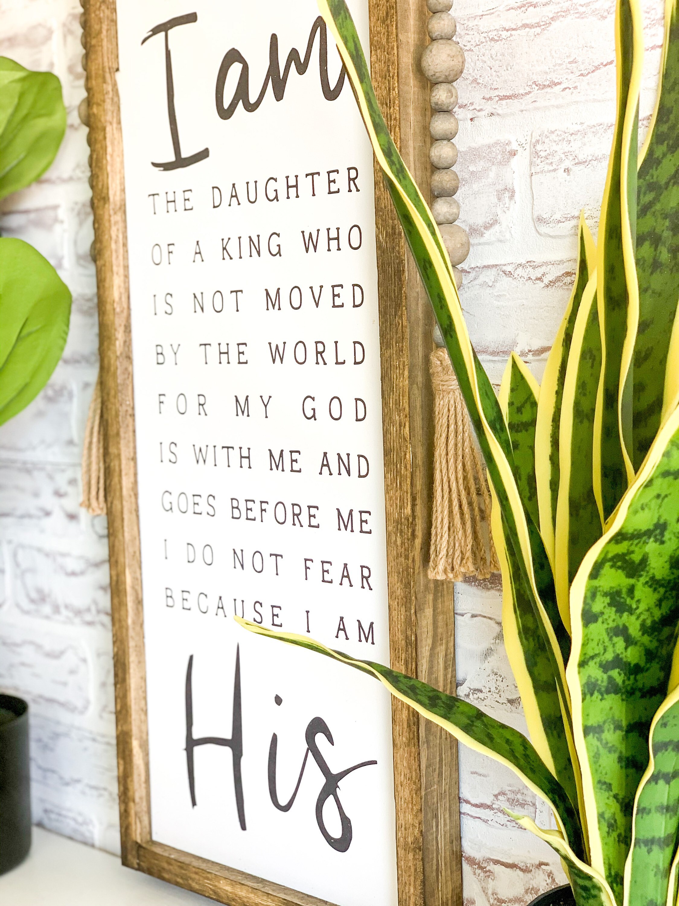 I Am His, Daughter of a King Wood Sign, Farmhouse Sign, Rustic Home ...