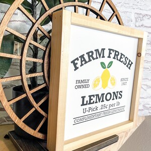 Farm Fresh Lemons Wood Sign, Farmhouse Sign, Rustic Home Decor, Signs ...