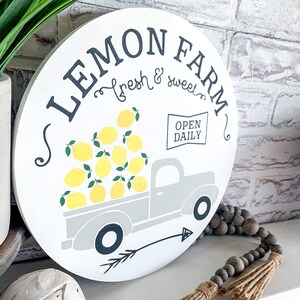 Lemon Farm Vintage Truck Wood Sign, Farmhouse Sign, Rustic Home Decor ...