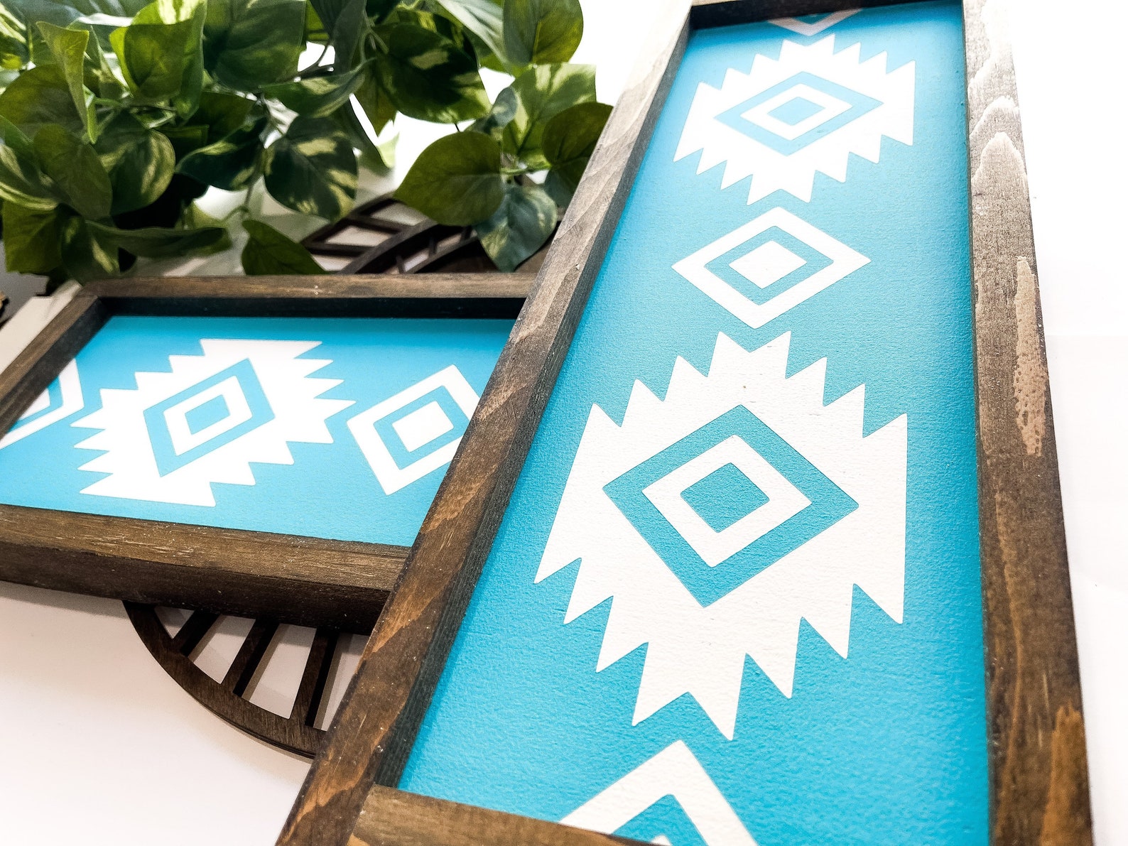 Aztec Print Wood Sign Farmhouse Sign Rustic Home Decor - Etsy