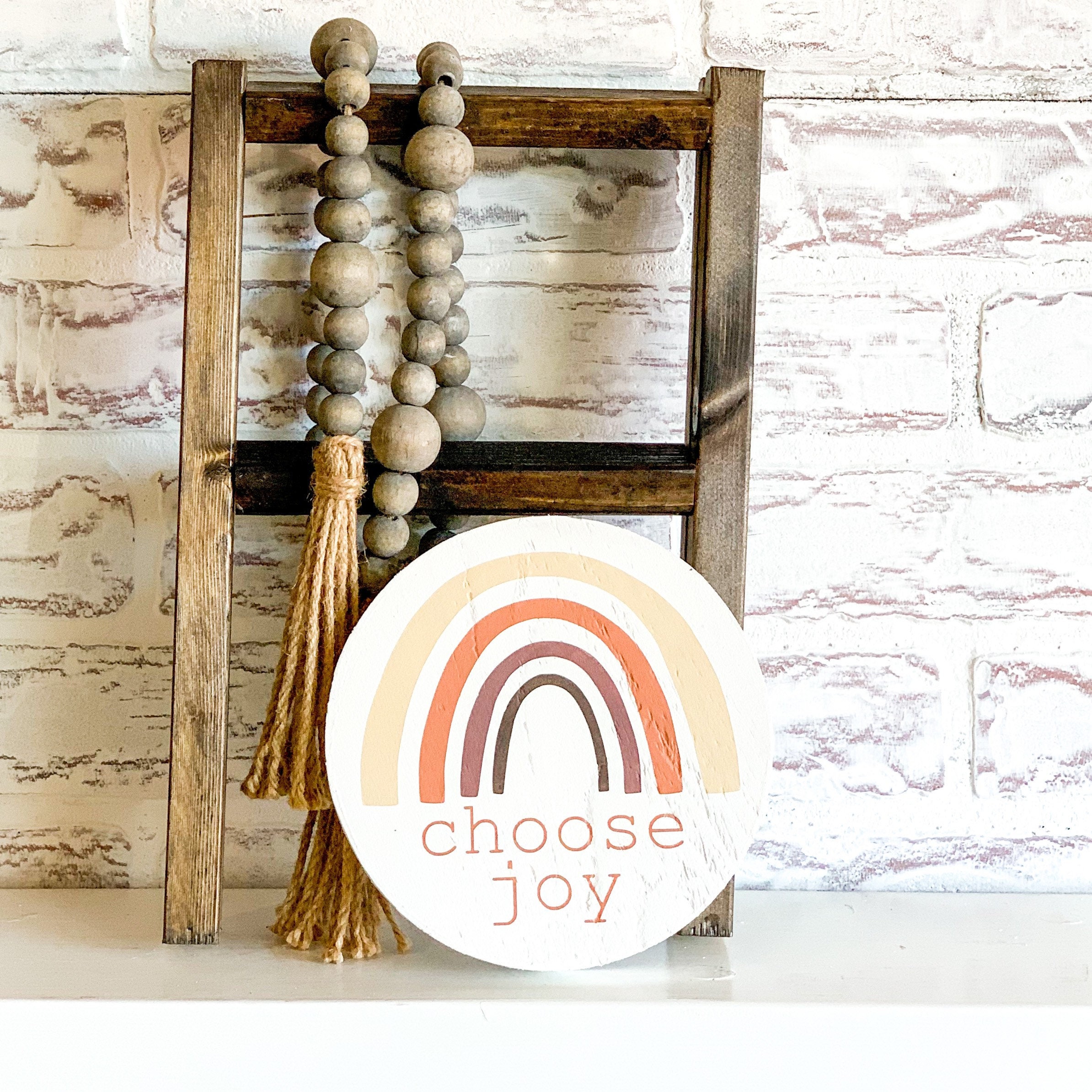 Choose Joy Rainbow Wood Sign, Farmhouse Sign, Rustic Home Decor, Signs ...