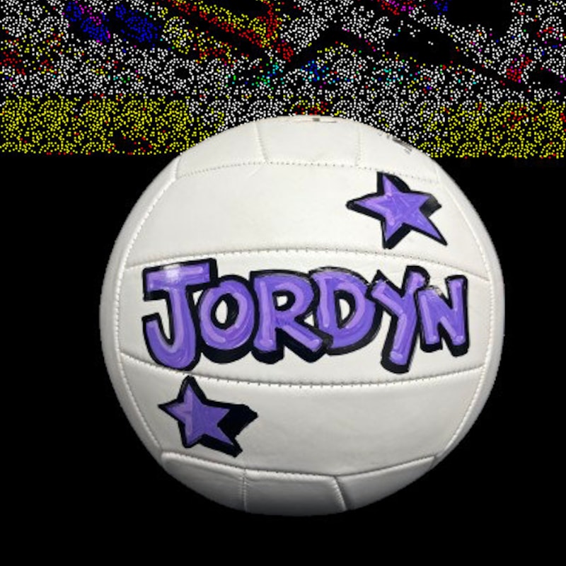 Painted Custom Volleyball - Etsy UK