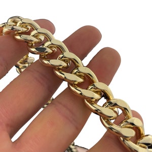 Gold Chunky Purse Chain Shoulder Chain Strap Replacement Jumbo Chunky ...