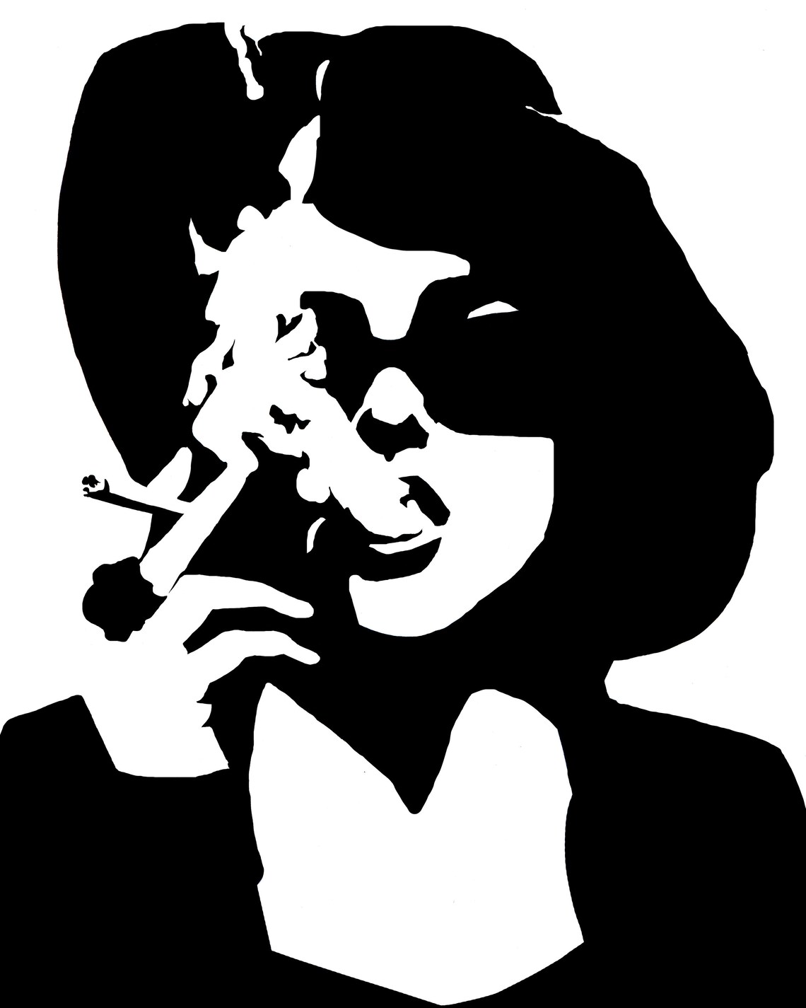 Hand Drawn Fight Club Movie Poster Art in Black and White | Etsy