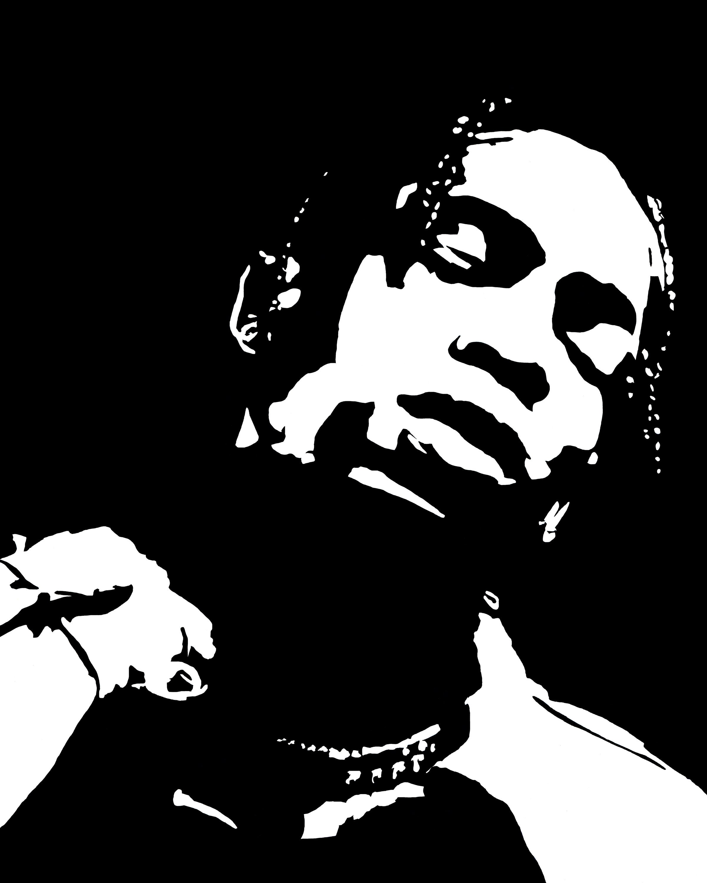 Hand Drawn Travis Scott Hip Hop Poster Art in Black and White | Etsy