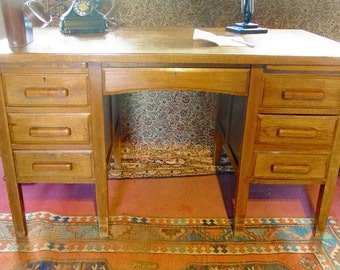 Golden Oak Desk | Etsy