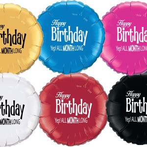Happy Birthday, Happy Birthday Month, All Month, Balloons, Personalized ...
