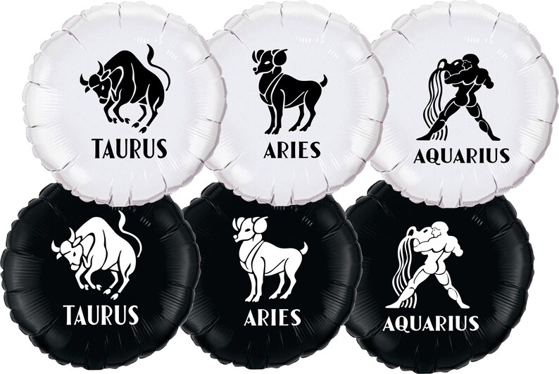 Zodiac Signs, Astrology Birthday Mylar Balloons, Personalized ...