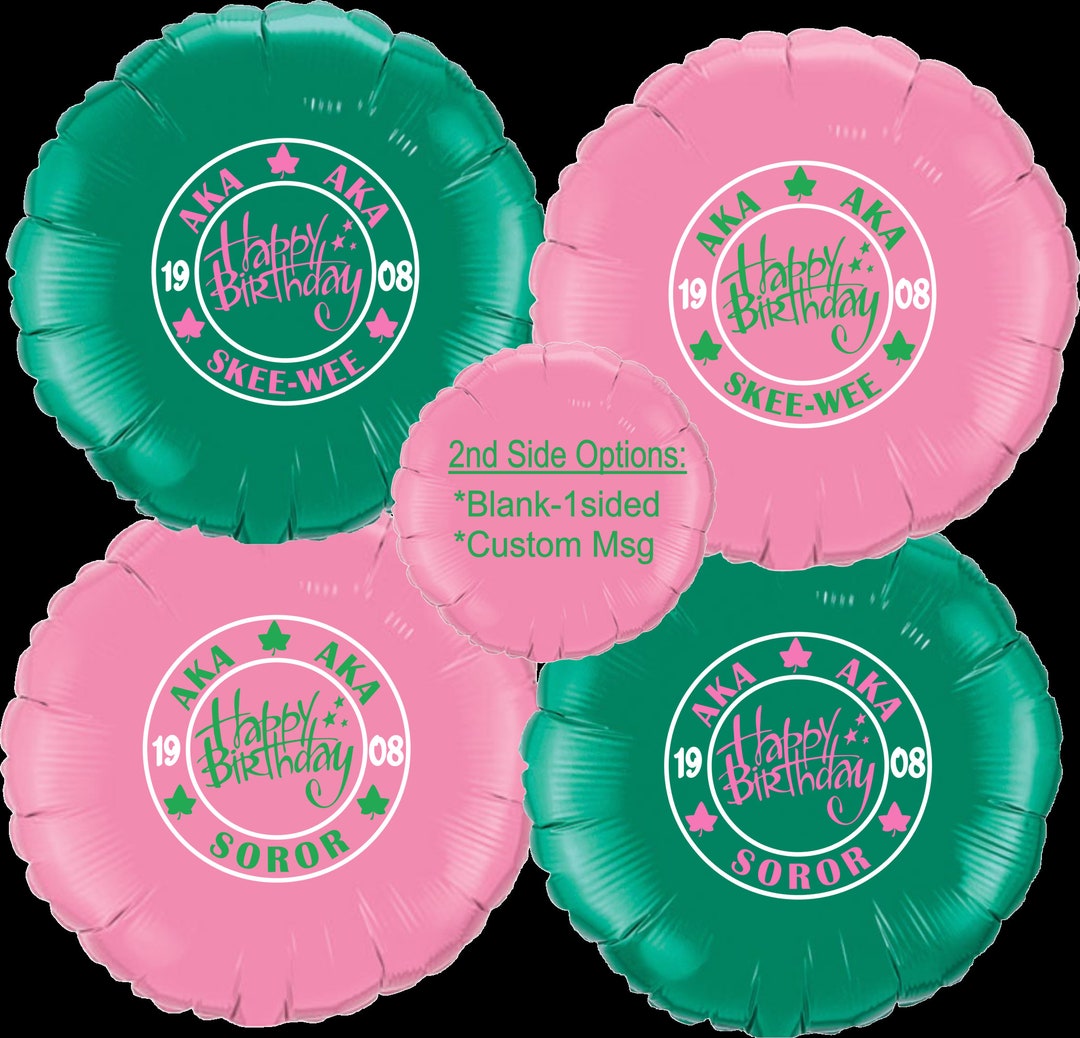 Happy Birthday, Greek, AKA, Sorority, Personalized Mylar Balloons ...