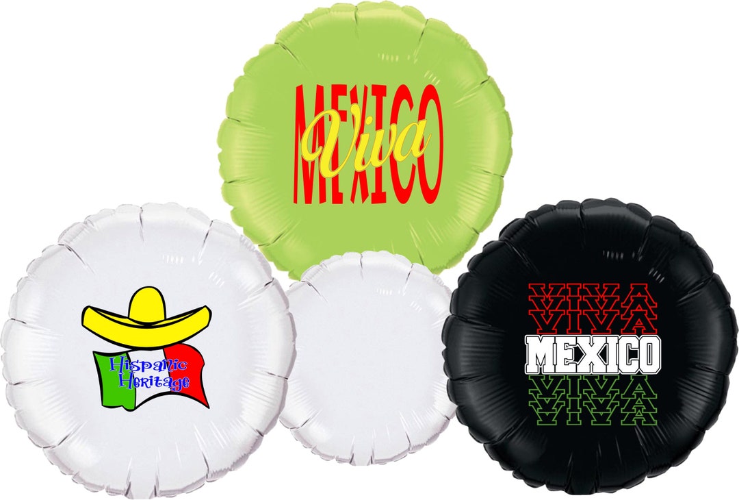 Viva Mexico, Hispanic Month, Personalized Mylar Balloons , Customized ...
