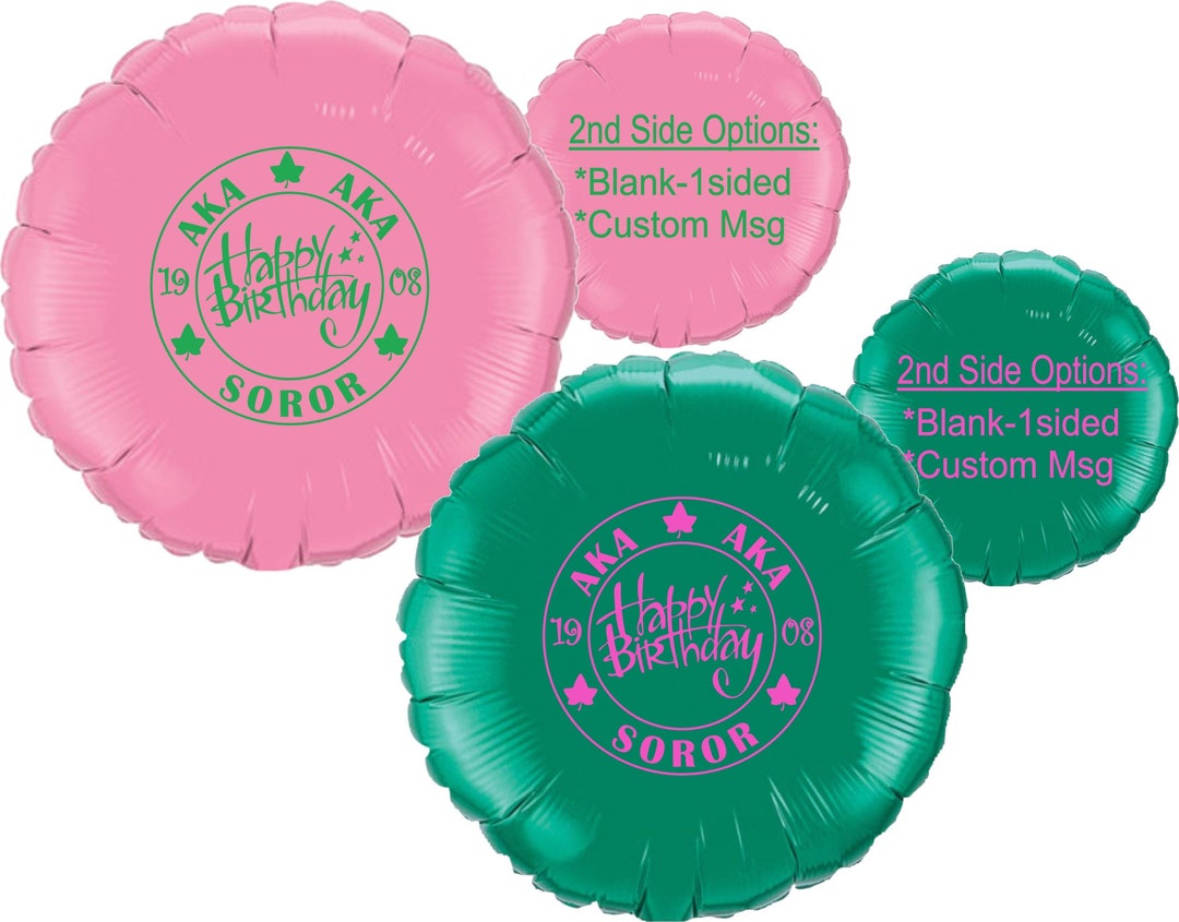 Happy Birthday, Greek, AKA, Sorority, Personalized Mylar Balloons ...