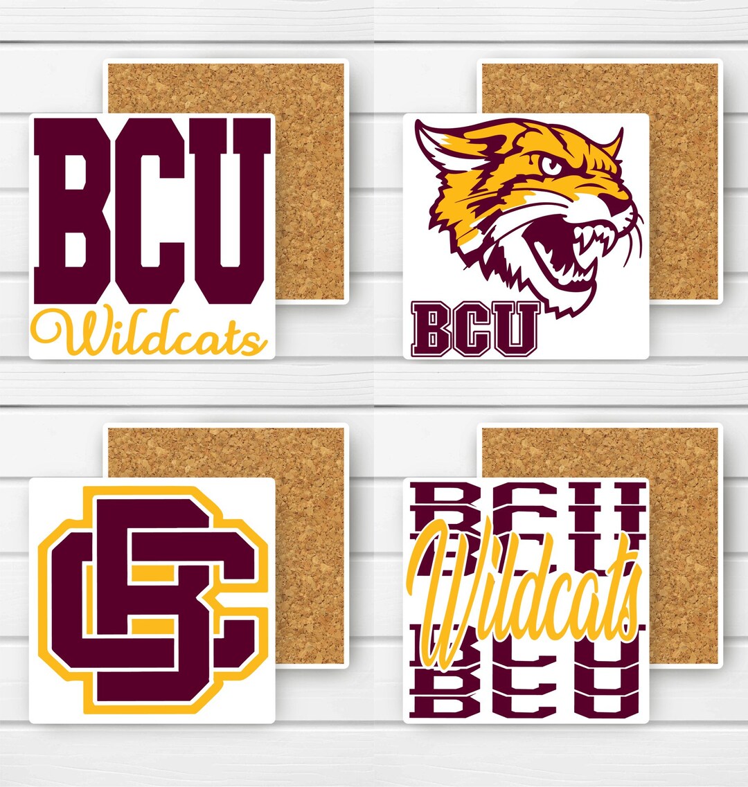 BCU, HBCU, Bethune, Wildcats, Coffee, Beverage Coaster, Glitter Drink ...