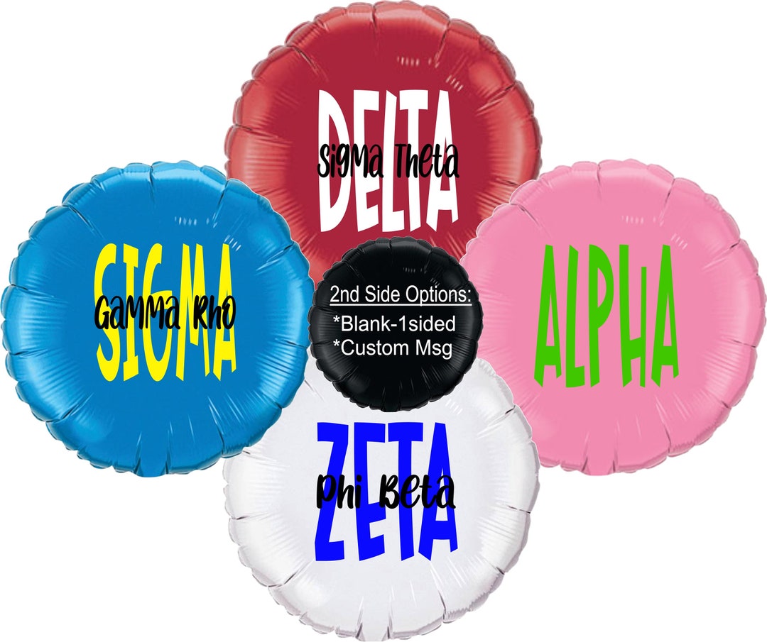 Greek Sorority, Tall, Customized Mylar Balloon or Car Decal - Etsy