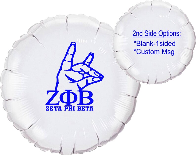 Zeta, Hand Sign, Balloons, Personalized Mylar Balloons , Customized ...