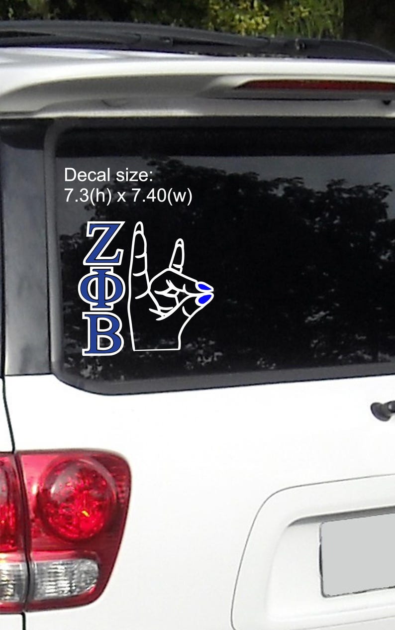 Zeta Hand Sign, Car or Window Decal - Etsy