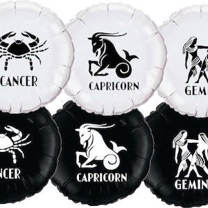 Zodiac Signs, Astrology Birthday Mylar Balloons, Personalized ...