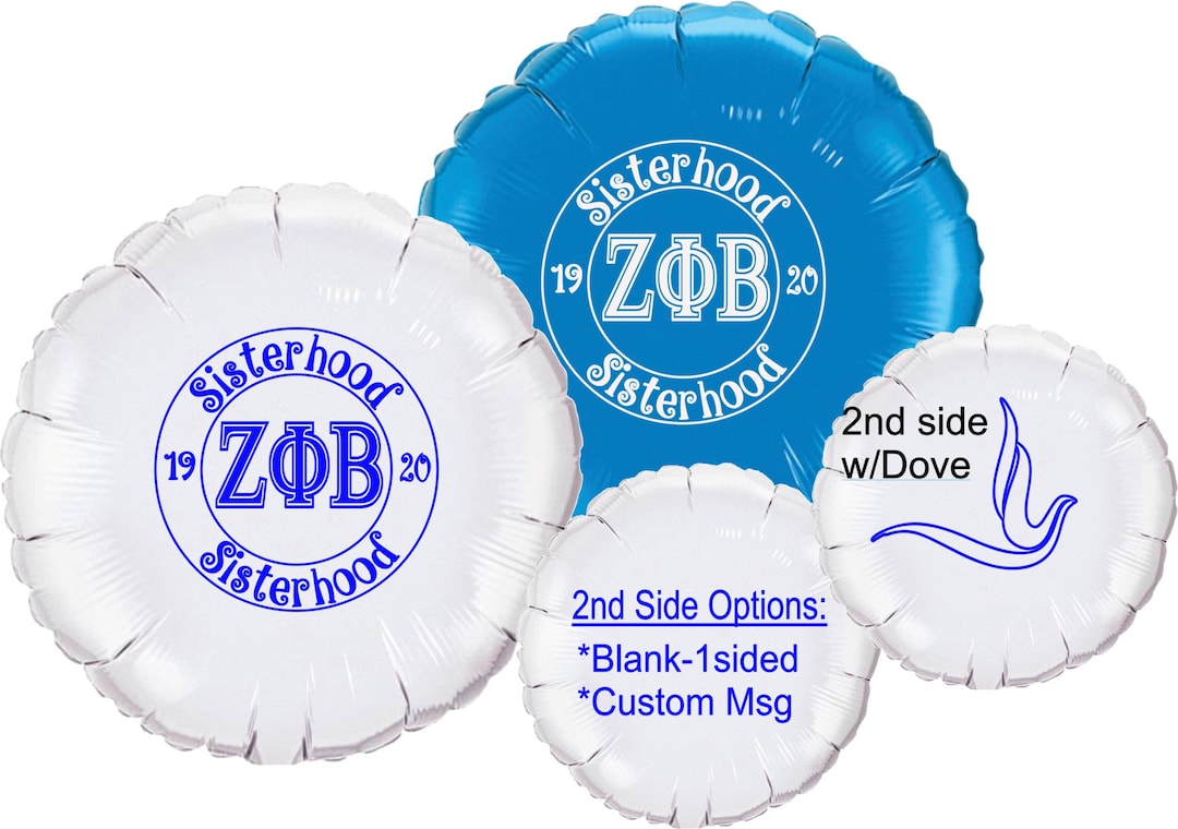 Sisterhood, Greek, Sorority, Zeta, Personalized Mylar Balloons ...