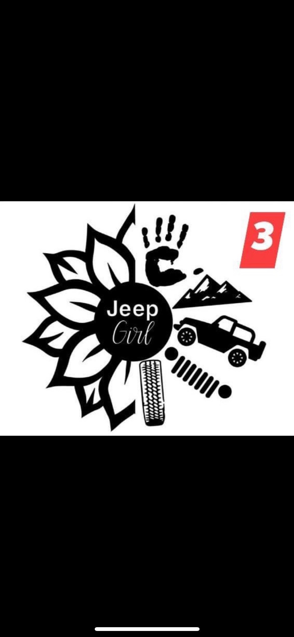 Jeep girl decal | Etsy