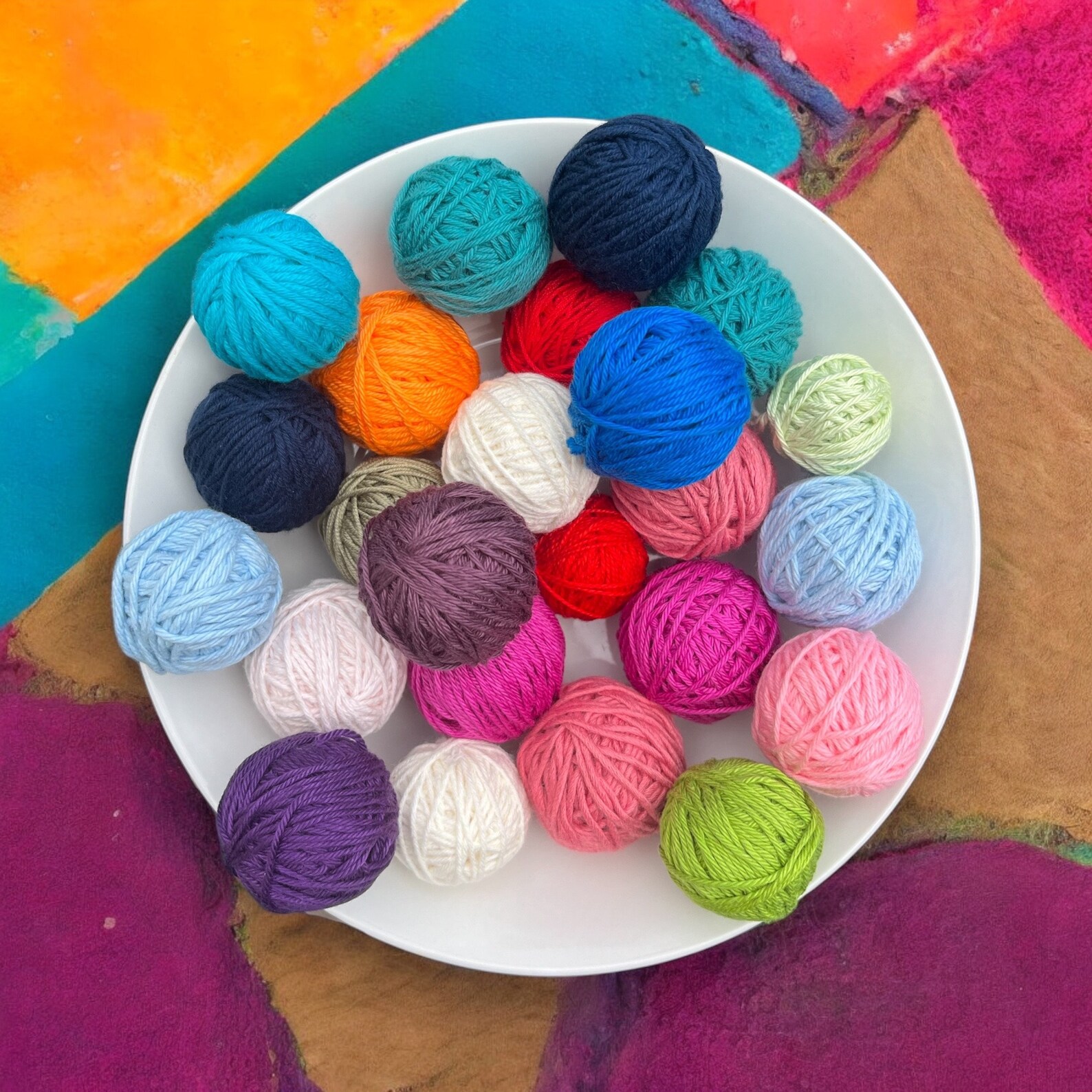 Mini Balls of Cotton Yarn 200 Gr - Etsy