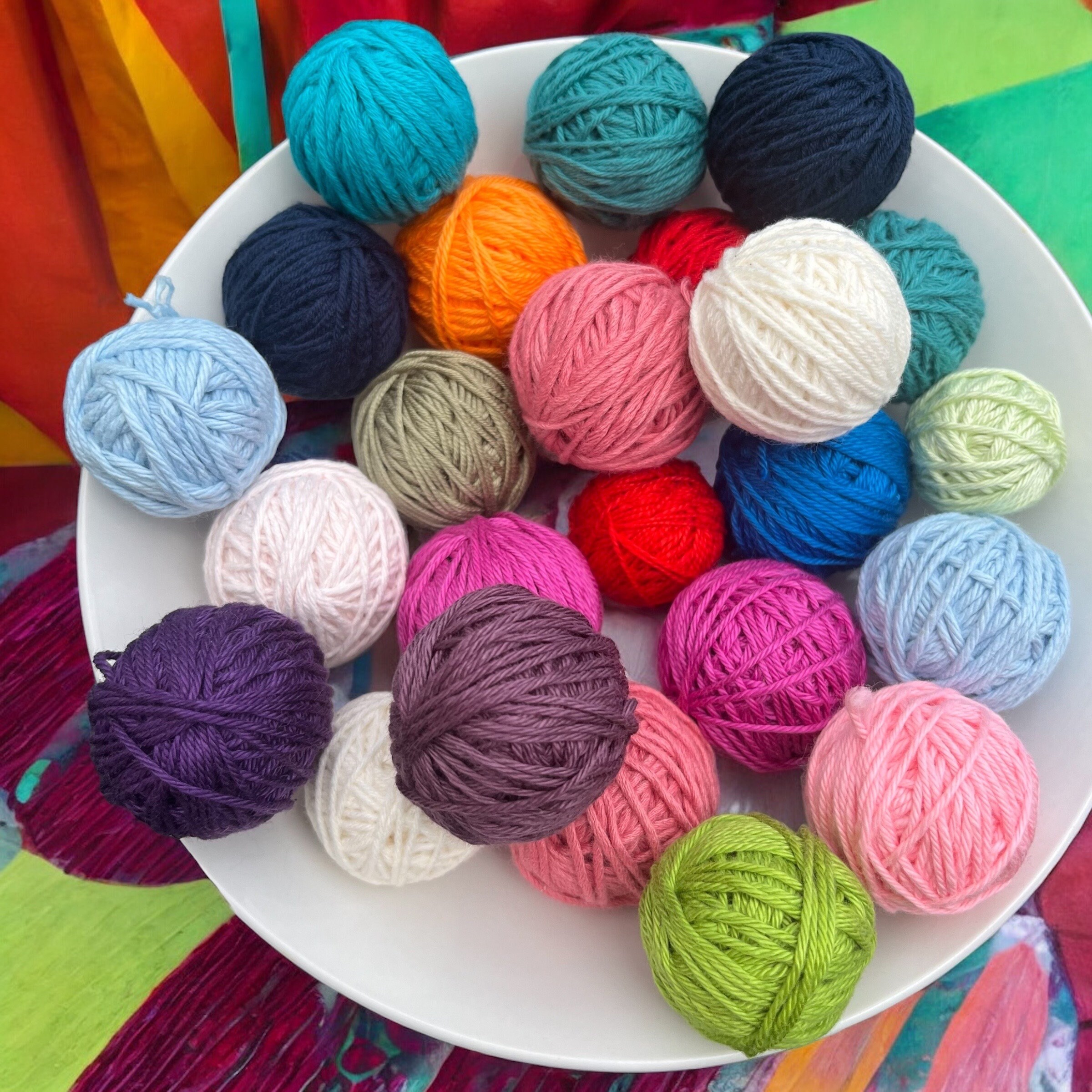Mini Balls of Cotton Yarn 200 Gr - Etsy