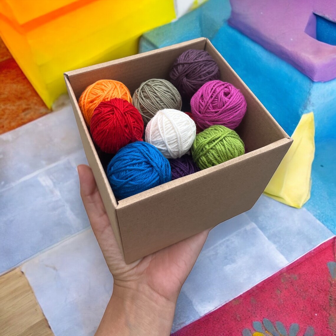 Mini Balls of Cotton Yarn 200 Gr - Etsy
