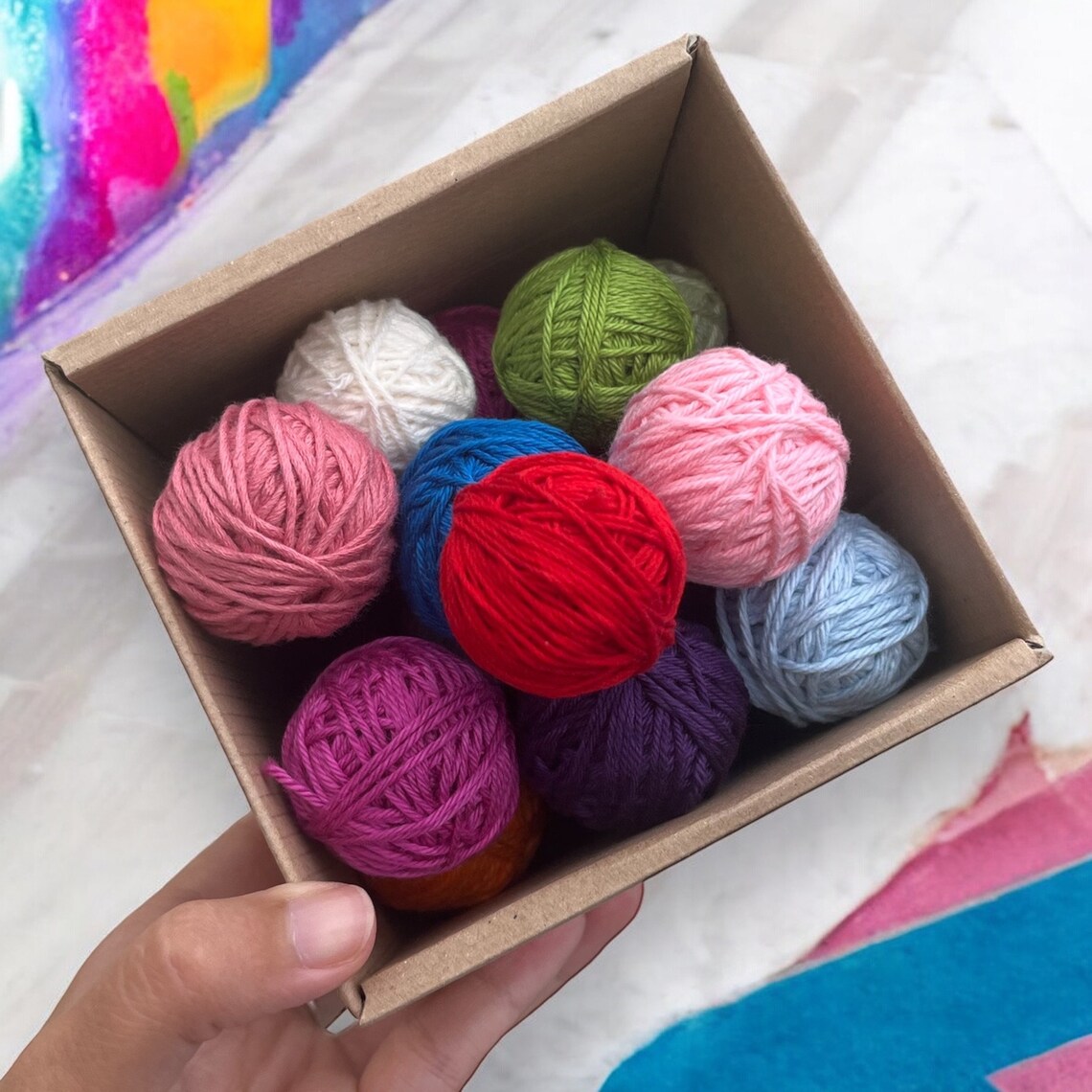 Mini Balls of Cotton Yarn 200 Gr - Etsy