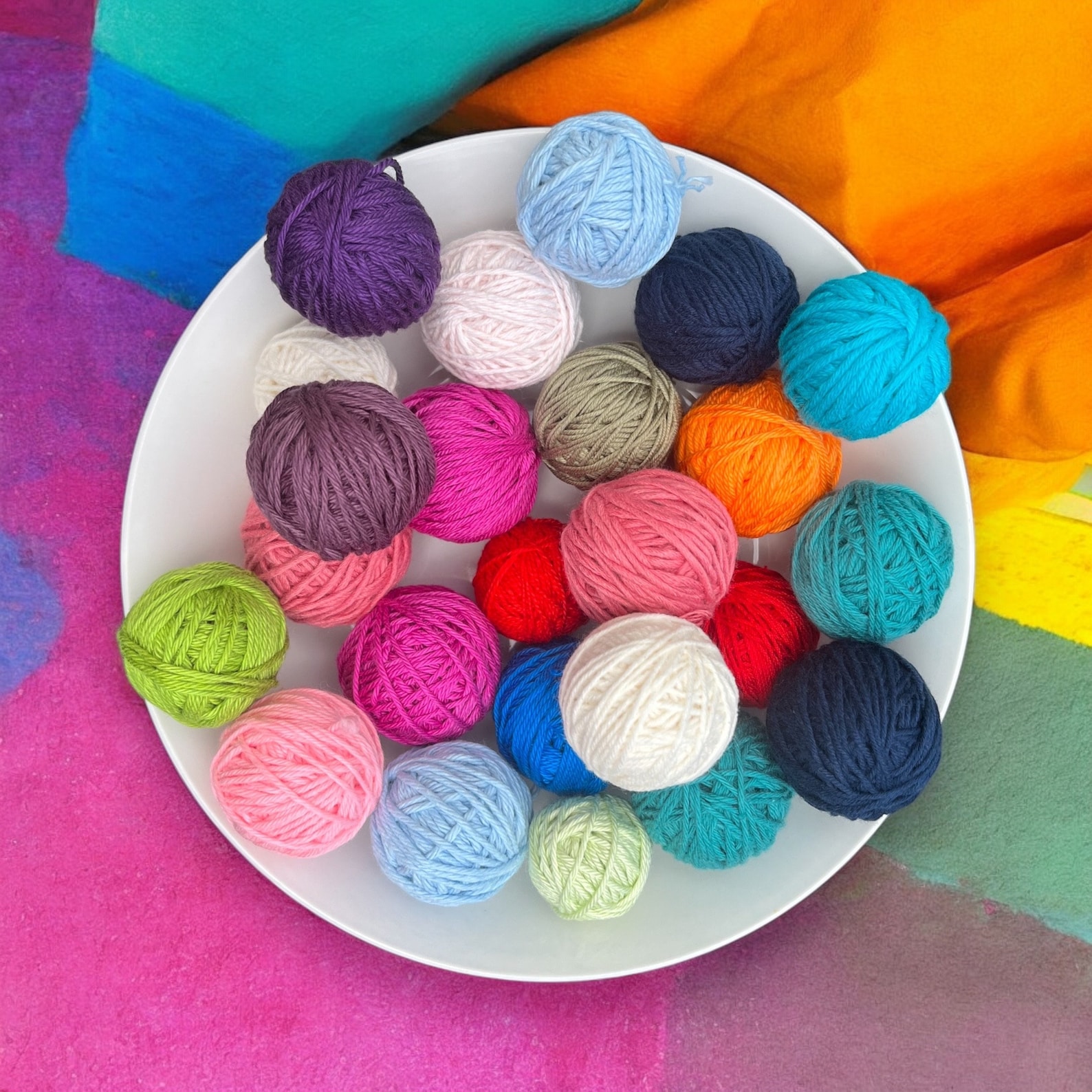 Mini Balls of Cotton Yarn 200 Gr - Etsy