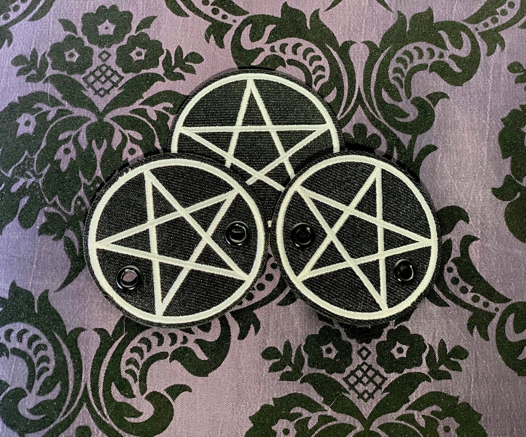 Pentagram Roller Skate Lace Patch – Witch Goth Rollerskate Shoelace ...
